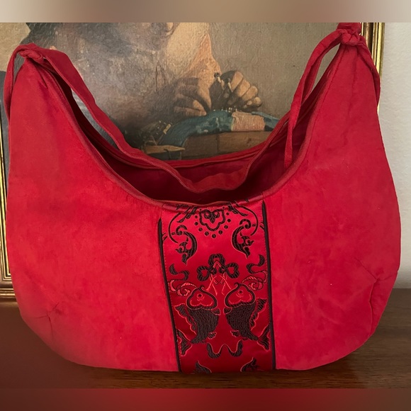 Bags | Red Velvet Bag | Poshmark